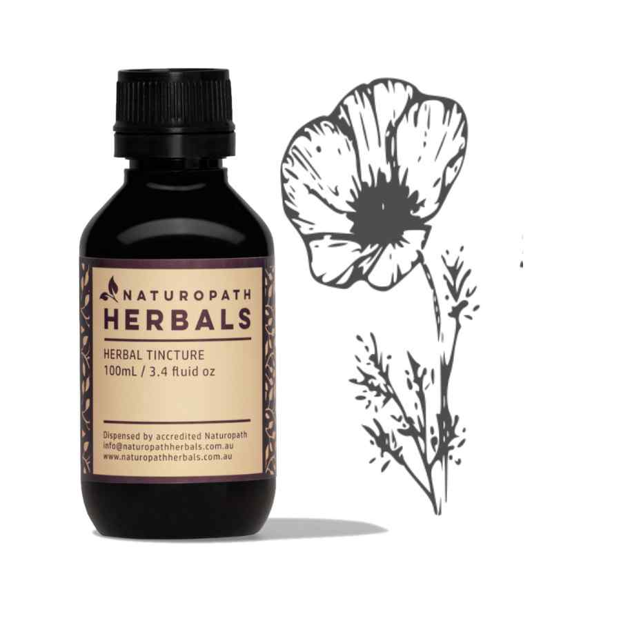 Californian Poppy Liquid Extract Tincture 50-200ml - Naturopath Herbals